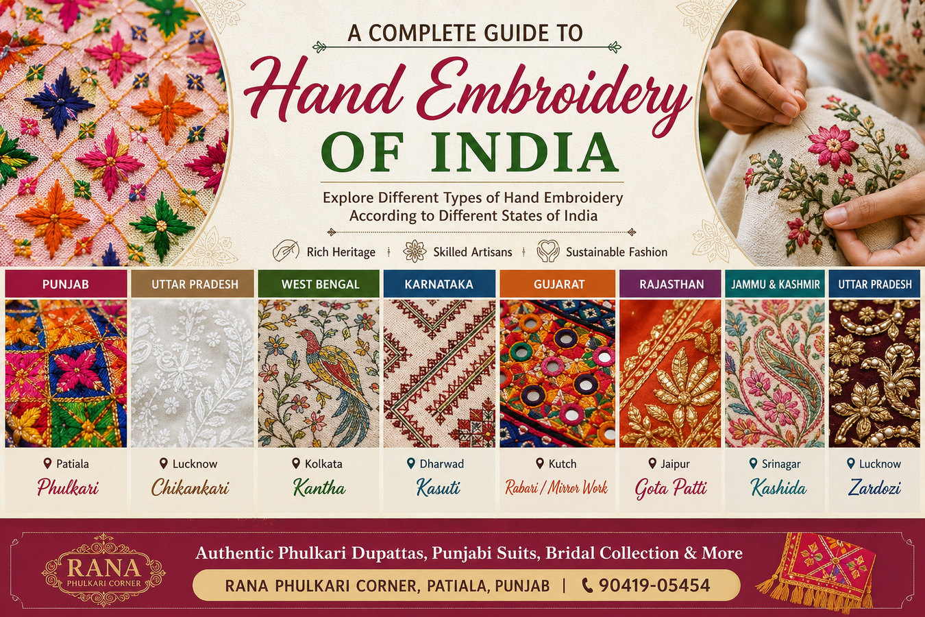 Different Types of Hand Embroidery in India – State Wise Traditional A ...